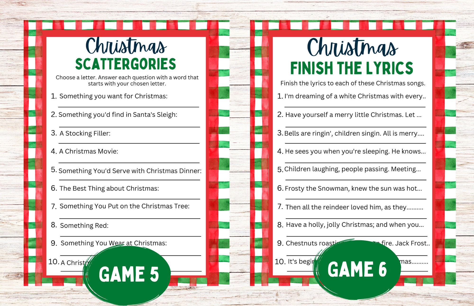 Printable Christmas Game Bundle, Christmas Party Games, Christmas ...