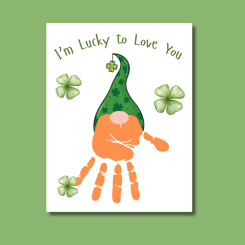 Leprechaun St. Patrick's Day Printable | Kids' Handprint Keepsake ...