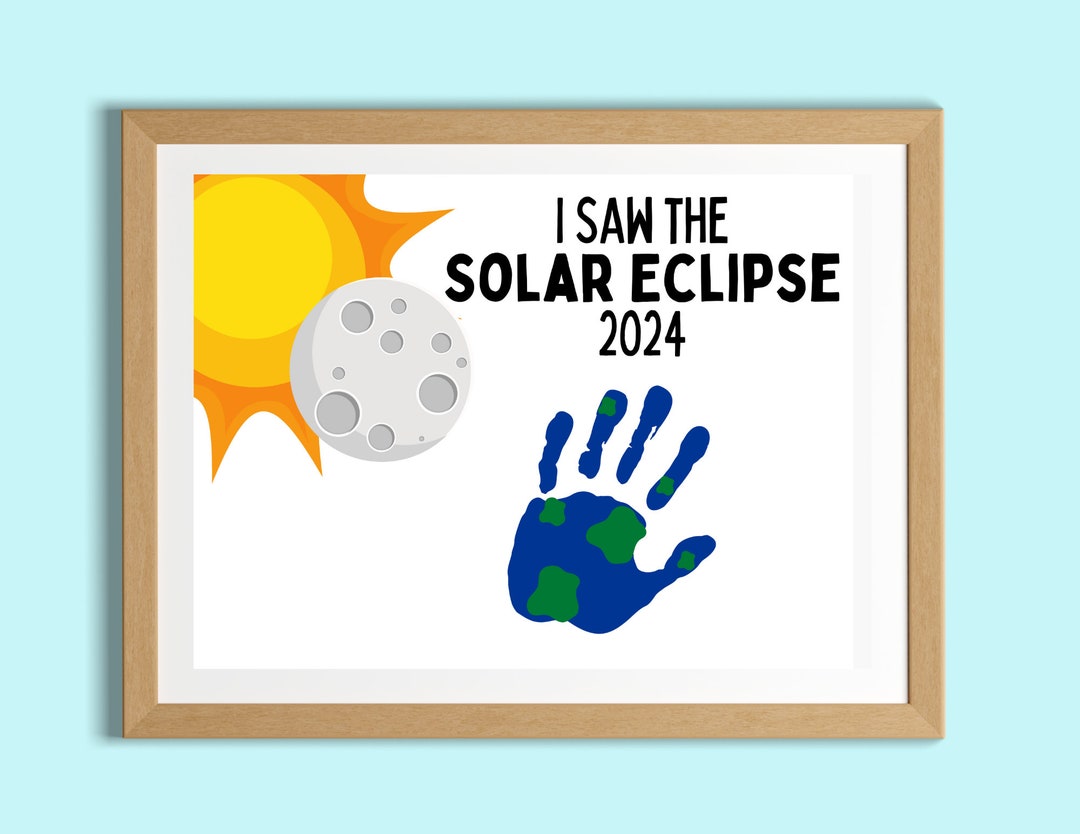 Solar Eclipse Handprint Craft 2024, Science Craft, Preschool Eclipse ...