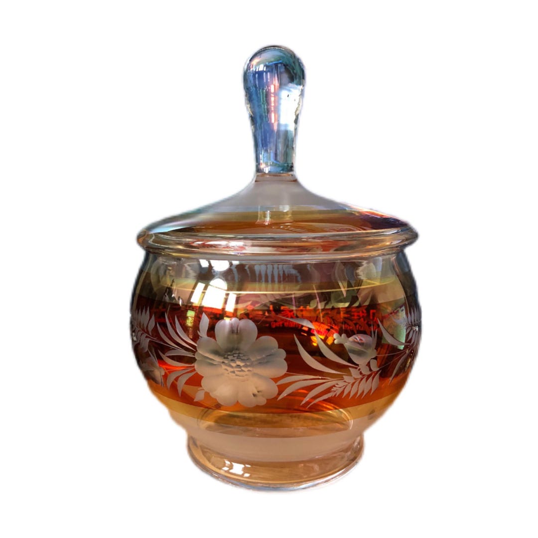 Vintage CZECH BOHEMIAN Cranberry Cut to Clear Crystal Pedestal Compote ...