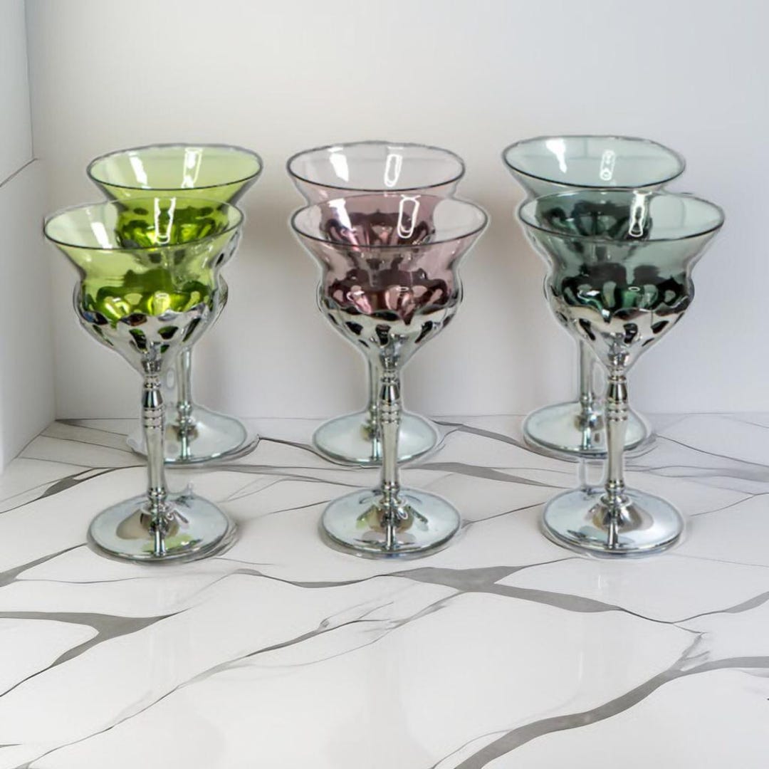 Farber Brothers Krome Kraft Cocktail Glasses | Set of 6 Farber Bros ...