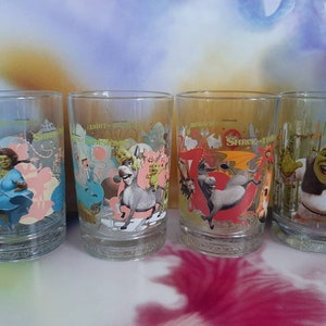 Movie Shrek Theme Water Glasses, Set of Four, Limited Version, Spring ...