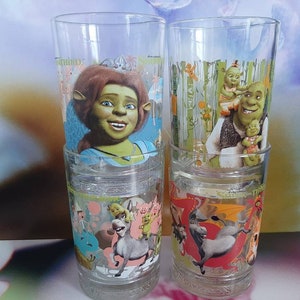 Movie Shrek Theme Water Glasses, Set of Four, Limited Version, Spring ...
