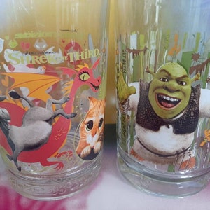 Movie Shrek Theme Water Glasses, Set of Four, Limited Version, Spring ...