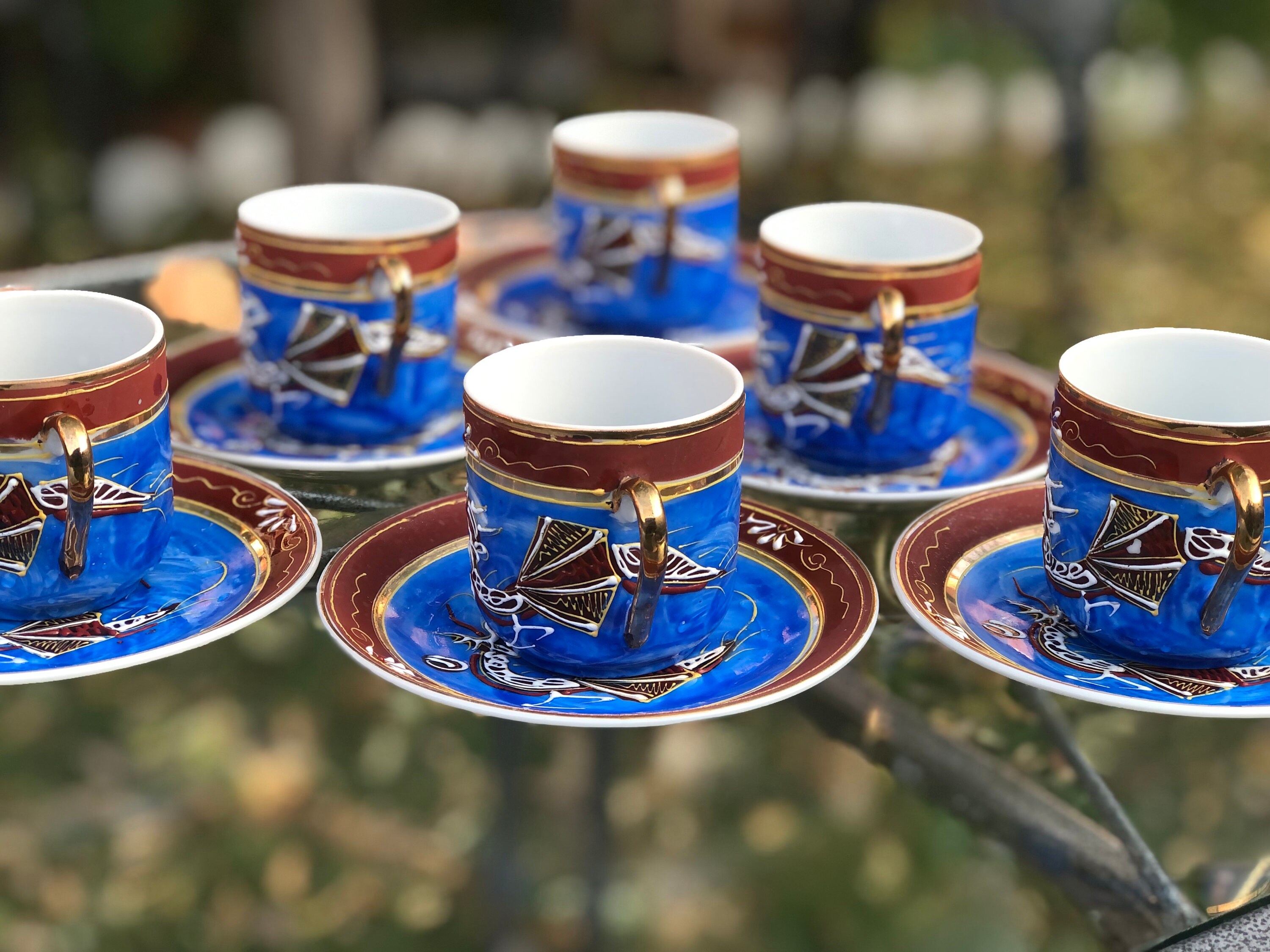 Blue Dragonware Vintage Japanese Moriage Demitasse Teacup - Etsy