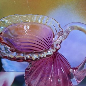Vintage High End Cranberry Color Crystal Water Pitcher, Juice or Milk ...