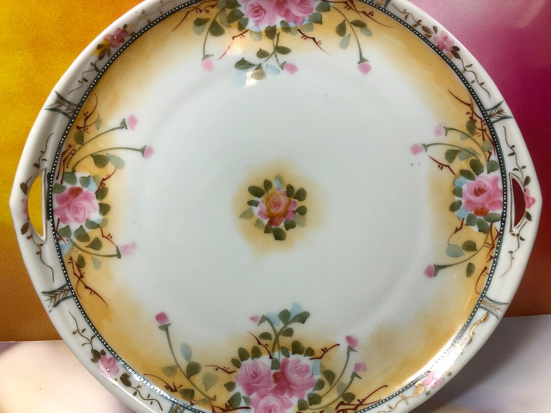 Antique Nippon Style Plate: 10" Floral Embossed Dinner Plate - Etsy