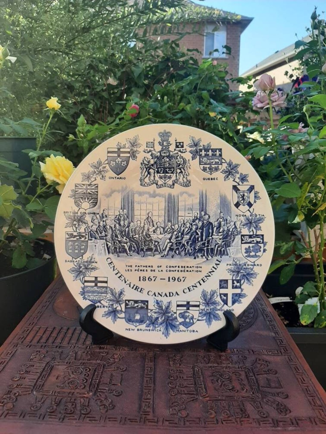 Vintage 1967 Canada Centennial Plate, Wood and Sons, Chinoiserie - Etsy