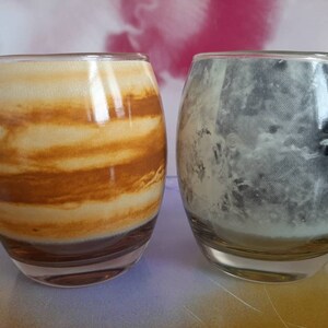 Thinkgeek Planetary Glasses, Set of 4 Drinking Glasses Made to Look ...