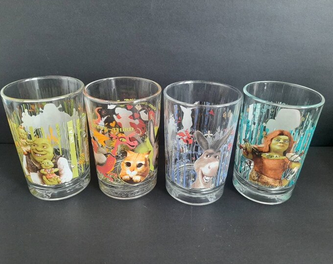Movie Shrek Theme Water Glasses Set of Four - Etsy