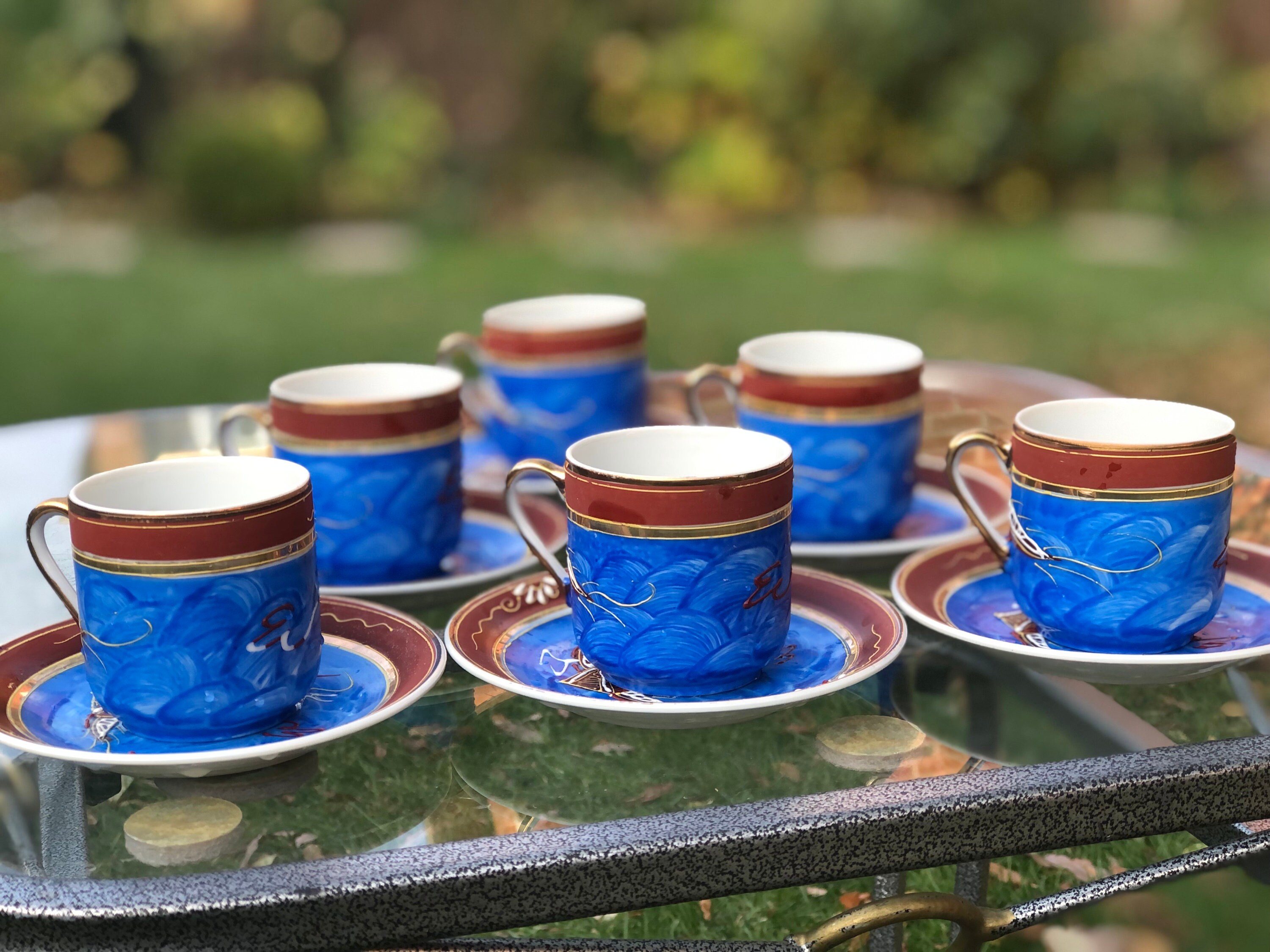 Blue Dragonware Vintage Japanese Moriage Demitasse Teacup - Etsy