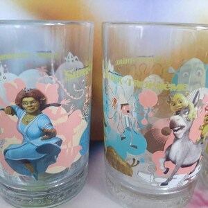 Movie Shrek Theme Water Glasses, Set of Four, Limited Version, Spring ...