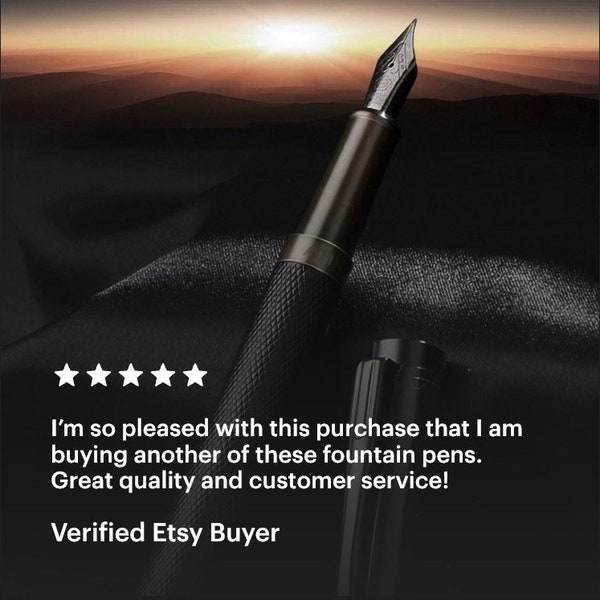 Black Fountain Pen - Etsy