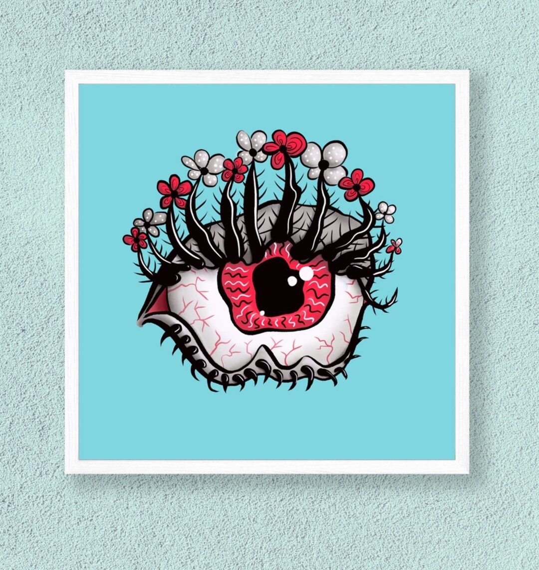 Whimsigoth Eye Art Print: Surreal Flower Eyelashes (digital Download ...