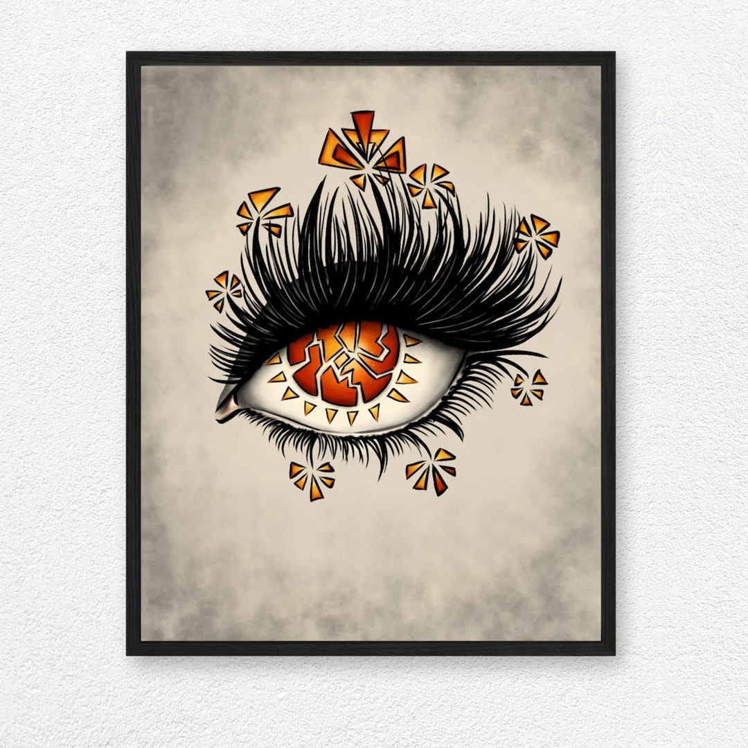Psychedelic Eye Art Print: Whimsigoth Digital Download for Quirky and ...