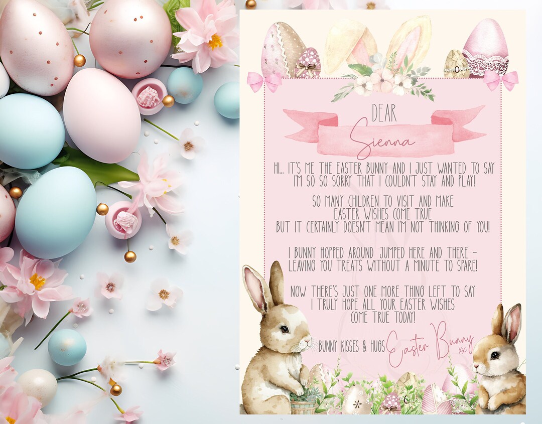 Personalised Letter From the Easter Bunny, Easter Letter, Easter Gifts ...