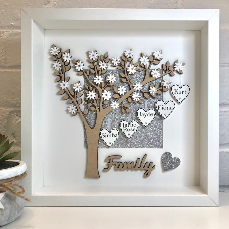 Personalised Family Tree Family Tree Frame Family Gift - Etsy