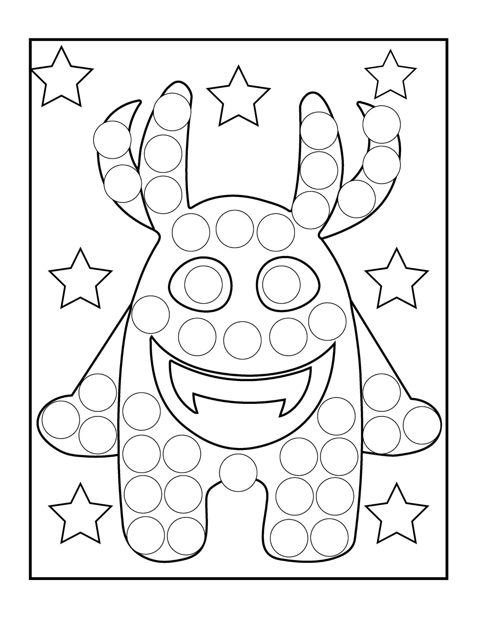 Dot Marker Digital Coloring Pages Ages 2-4,toddler,pre-school, Large ...