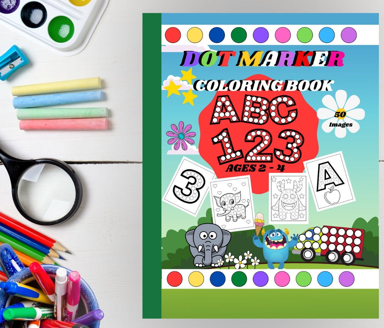 Dot Marker Digital Coloring Pages Ages 2-4,toddler,pre-school, Large ...