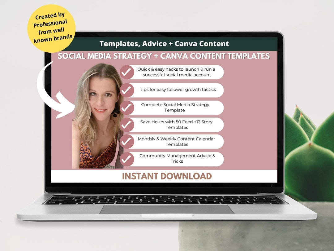 Social Media Guide: 60 Canva Templates, Social Strategy Template ...