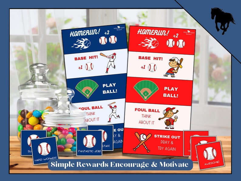Baseball Behavior Reward System, Baseball Clip Chart, Sports Behavior ...