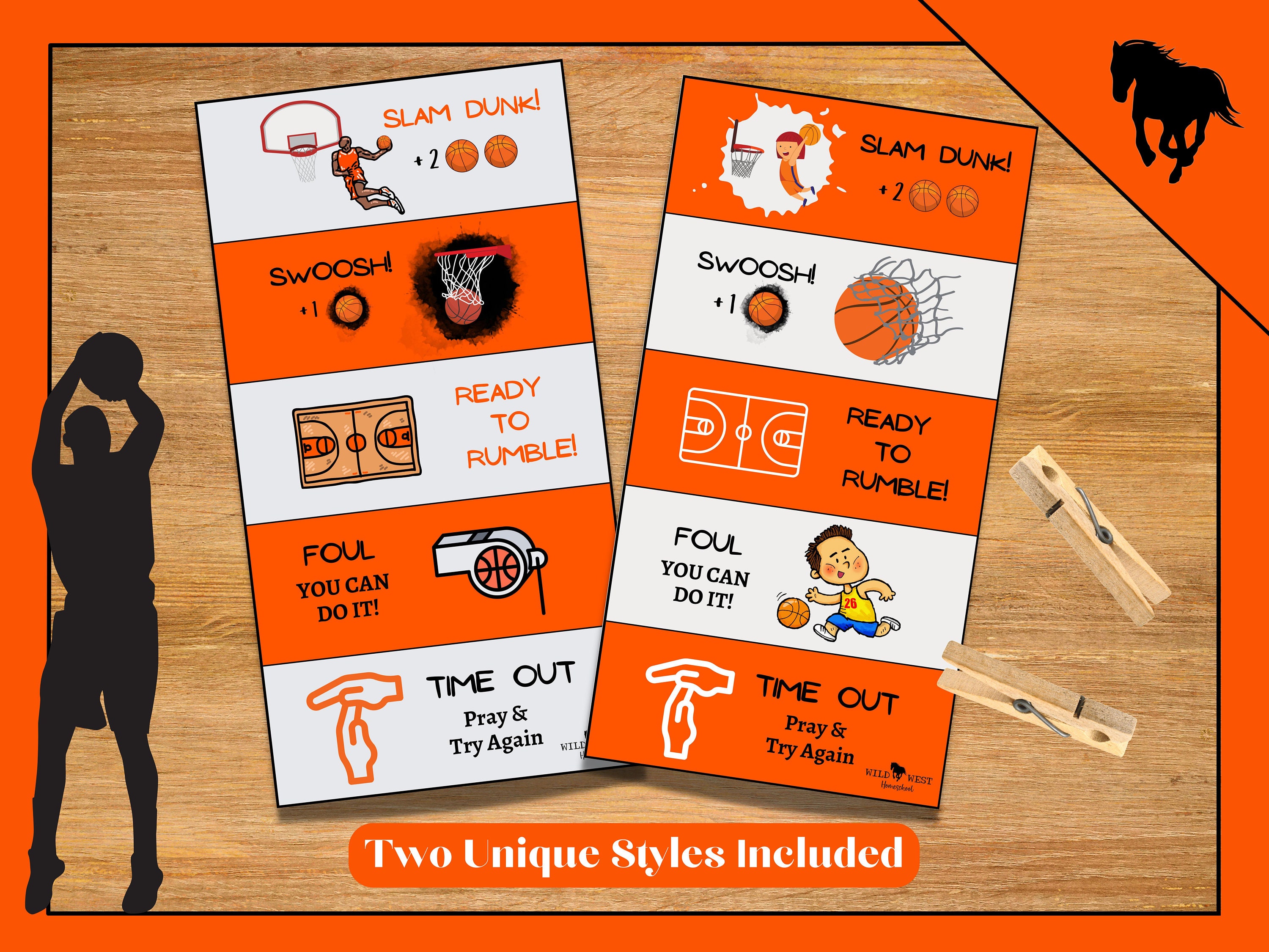 Basketball Behavior Reward System, Basketball Clip Chart, Behavior ...