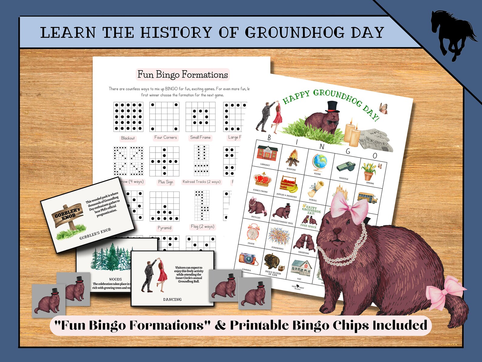 Groundhog Day Bingo, Groundhog Day Activity, Groundhog Day Game, Fun ...