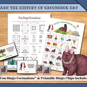 Groundhog Day Bingo, Groundhog Day Activity, Groundhog Day Game, Fun ...