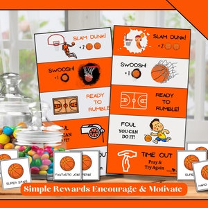 Basketball Behavior Reward System, Basketball Clip Chart, Behavior ...