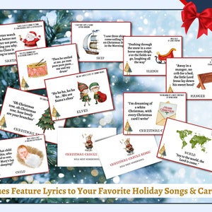 Christmas Carols Bingo, Christmas Music Bingo, Fun Christmas Bingo ...
