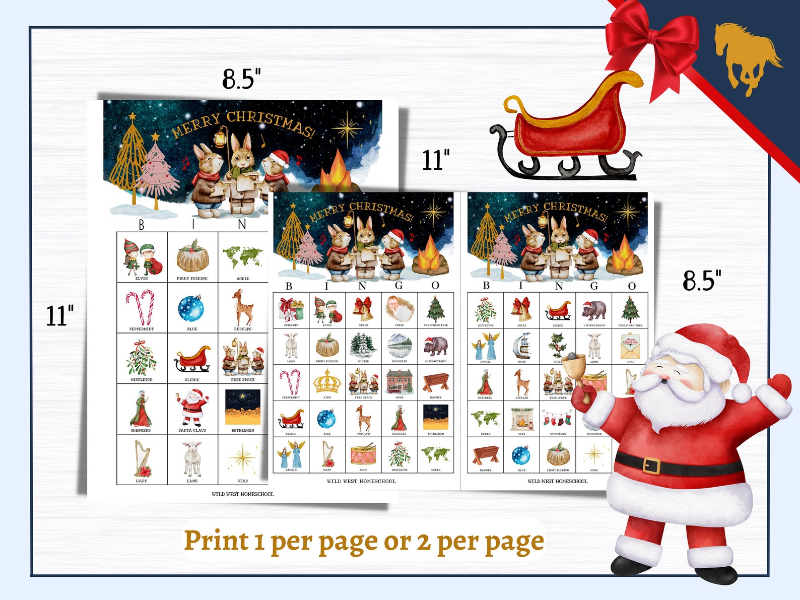 Christmas Carols Bingo, Christmas Music Bingo, Fun Christmas Bingo ...