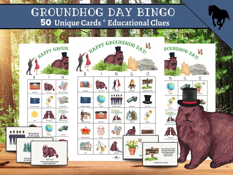 Groundhog Day Bingo, Groundhog Day Activity, Groundhog Day Game, Fun ...