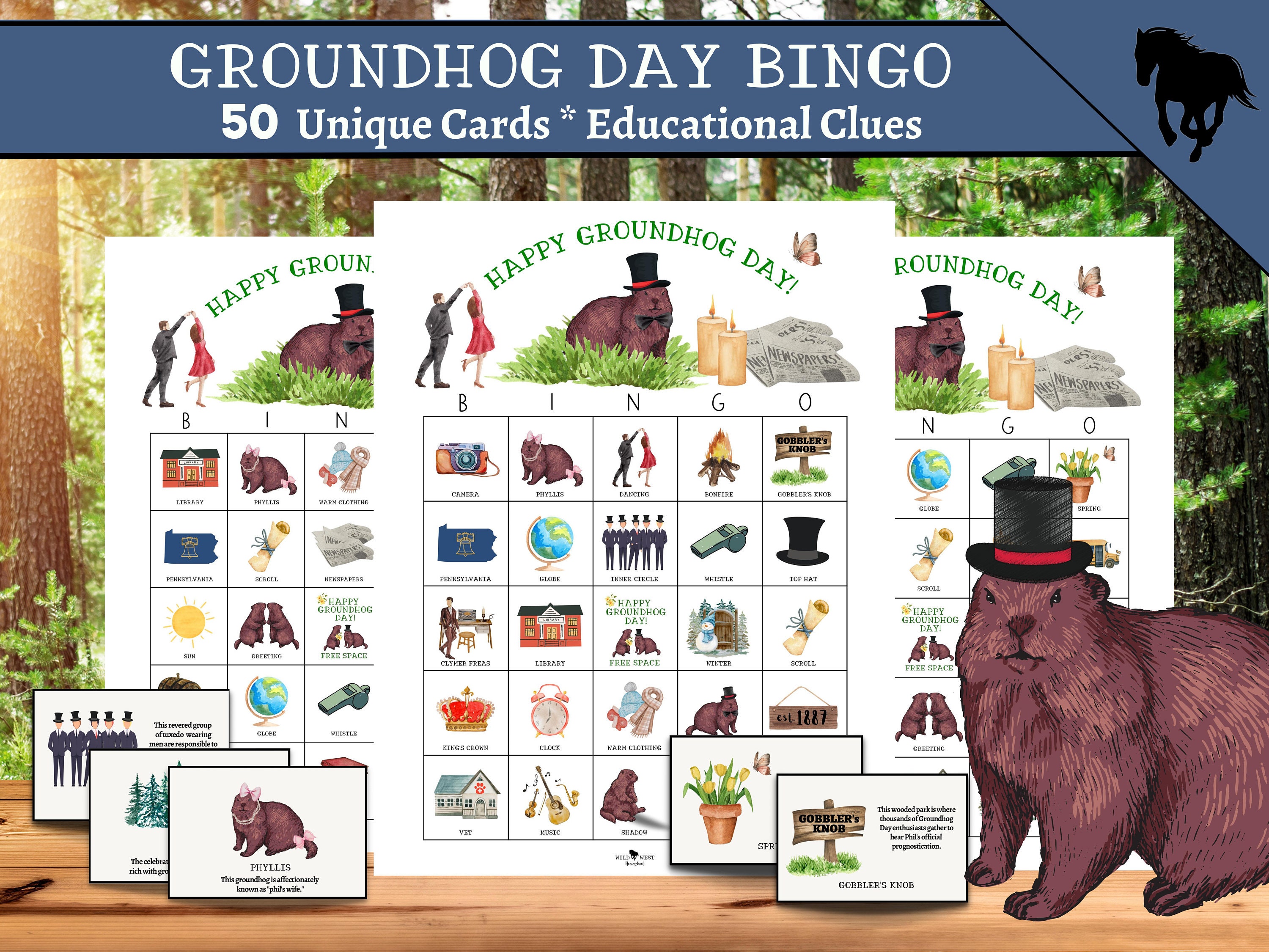 Groundhog Day Bingo, Groundhog Day Activity, Groundhog Day Game, Fun ...