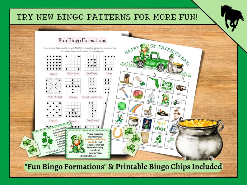 St. Patrick's Day Bingo, Educational Bingo, Printable Bingo, St ...