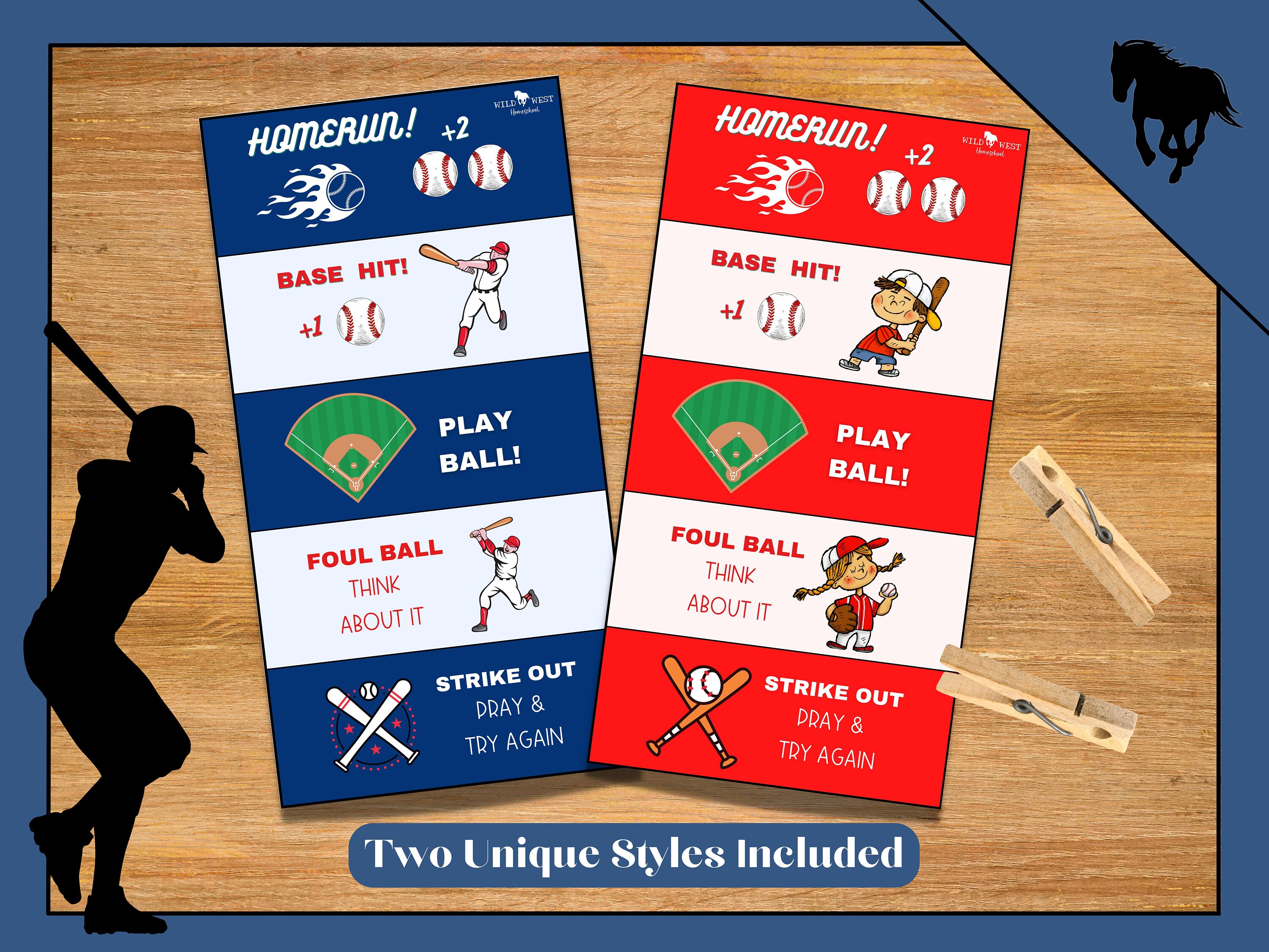 Baseball Behavior Reward System, Baseball Clip Chart, Sports Behavior ...