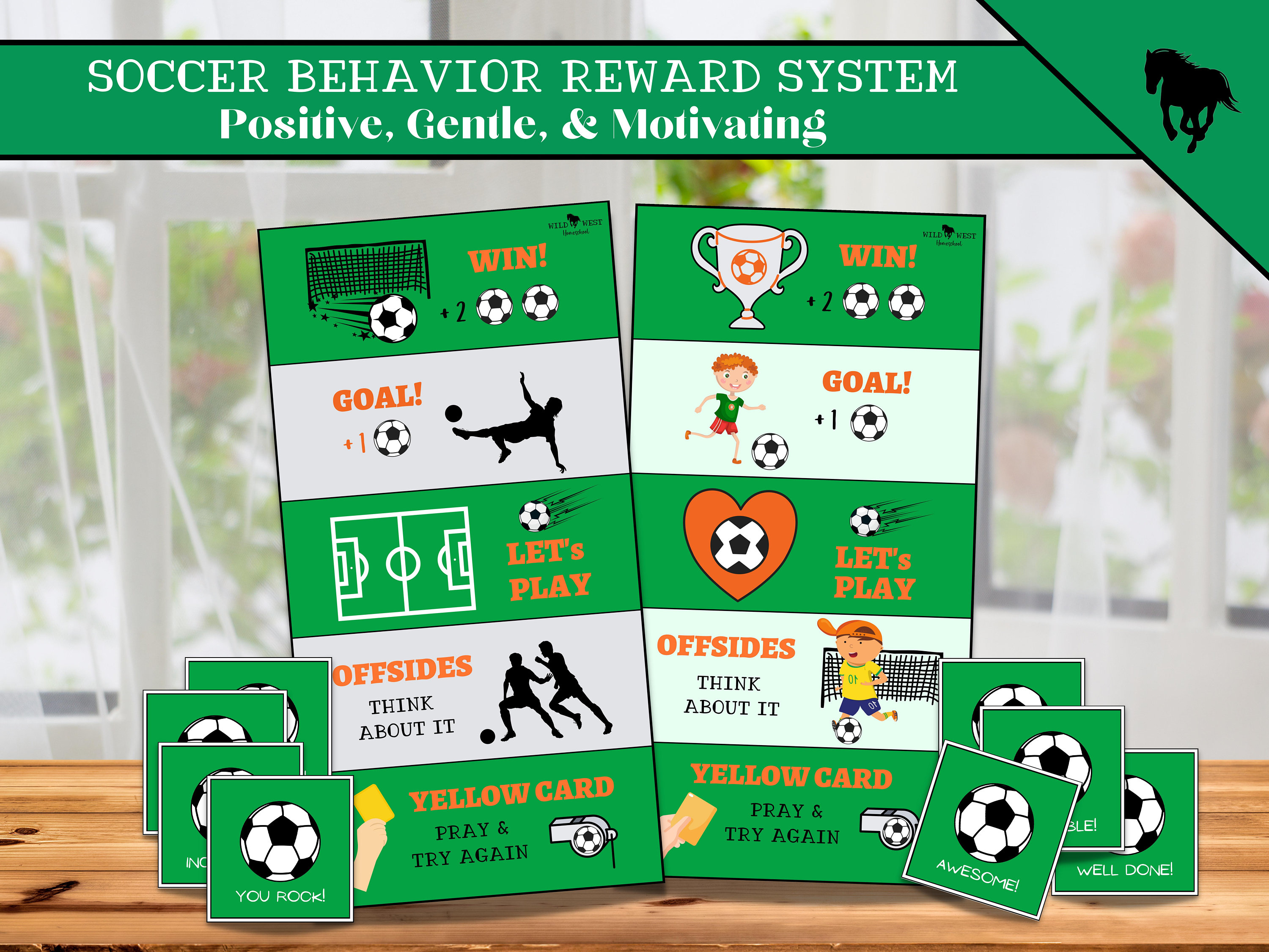Soccer Behavior Reward System, Soccer Clip Chart, Sports Behavior Chart ...