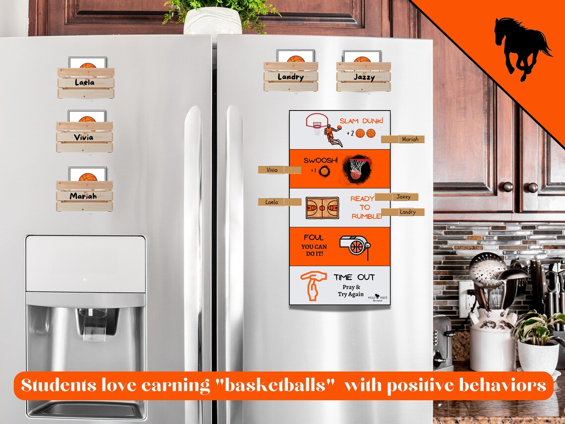 Basketball Behavior Reward System, Basketball Clip Chart, Behavior ...