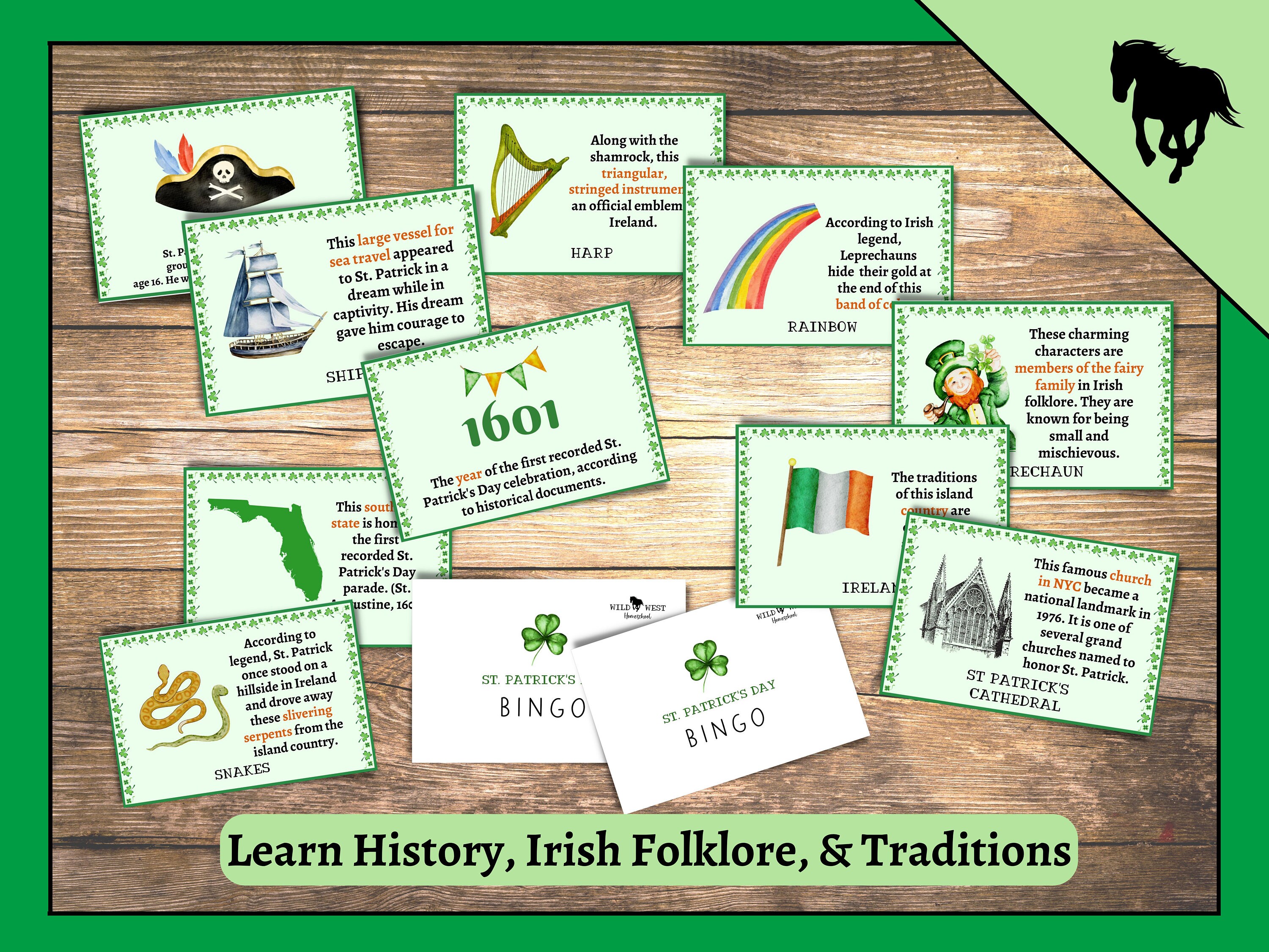 St. Patrick's Day Bingo, Educational Bingo, Printable Bingo, St ...