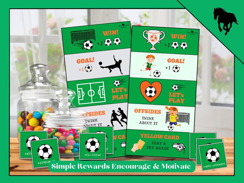 Soccer Behavior Reward System, Soccer Clip Chart, Sports Behavior Chart ...