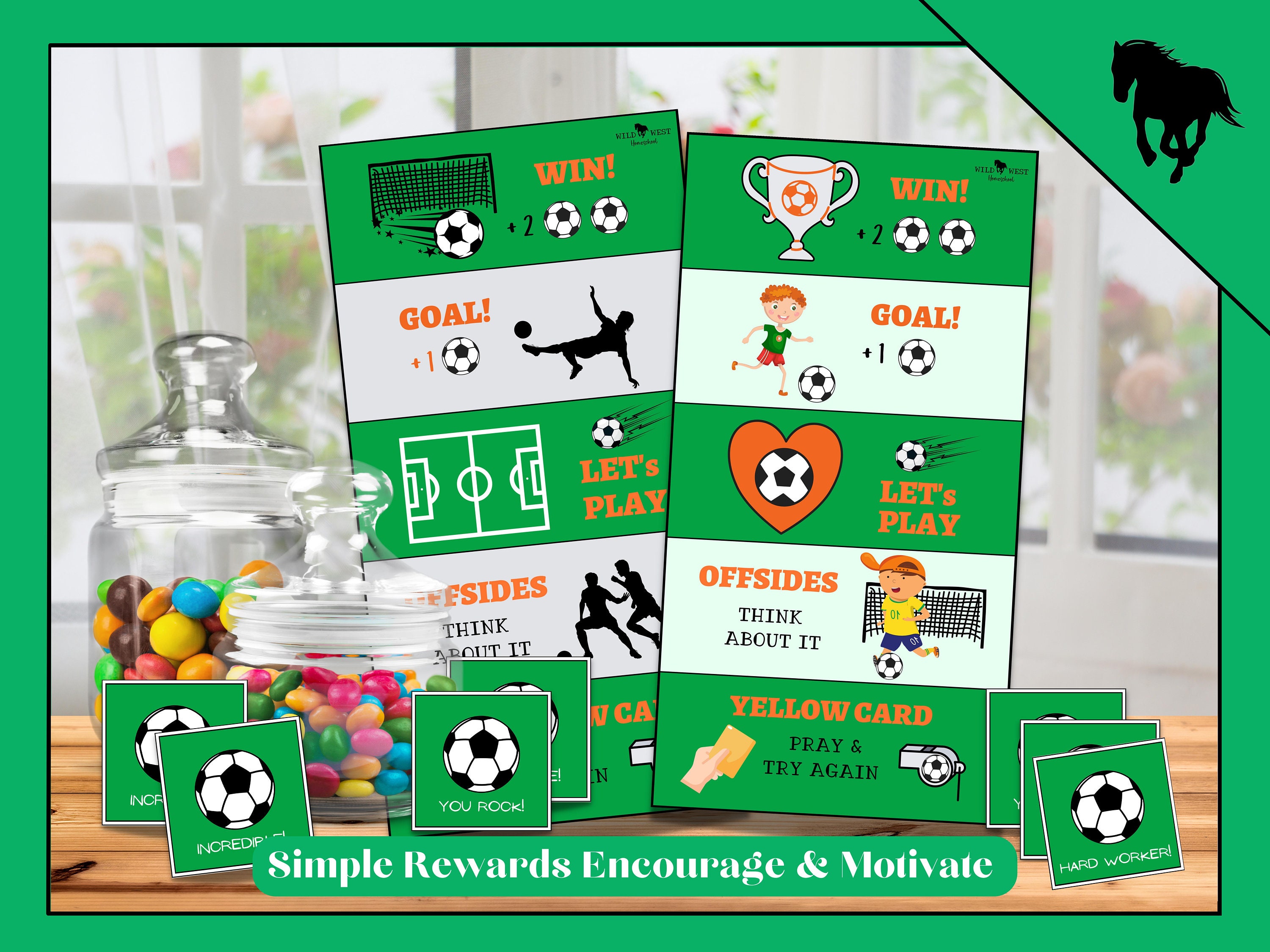 Soccer Behavior Reward System, Soccer Clip Chart, Sports Behavior Chart ...