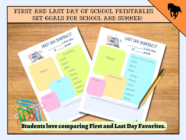 First Day and Last Day of School Snapshot - Etsy