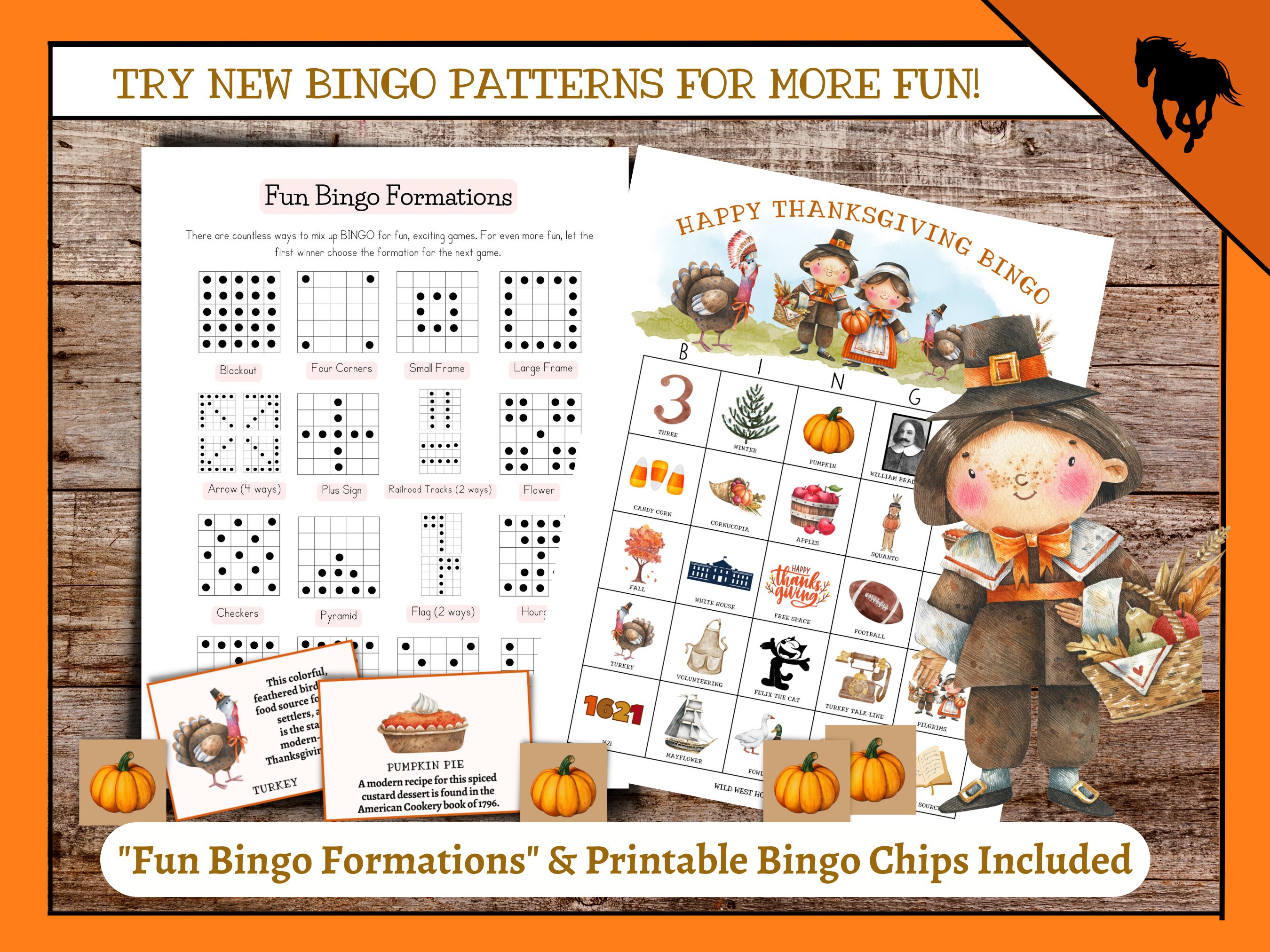 Thanksgiving Bingo, Thanksgiving Activity, Thanksgiving Party Game ...