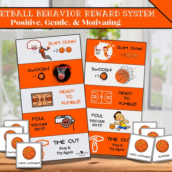 Basketball Reward Chart for Kids - Etsy