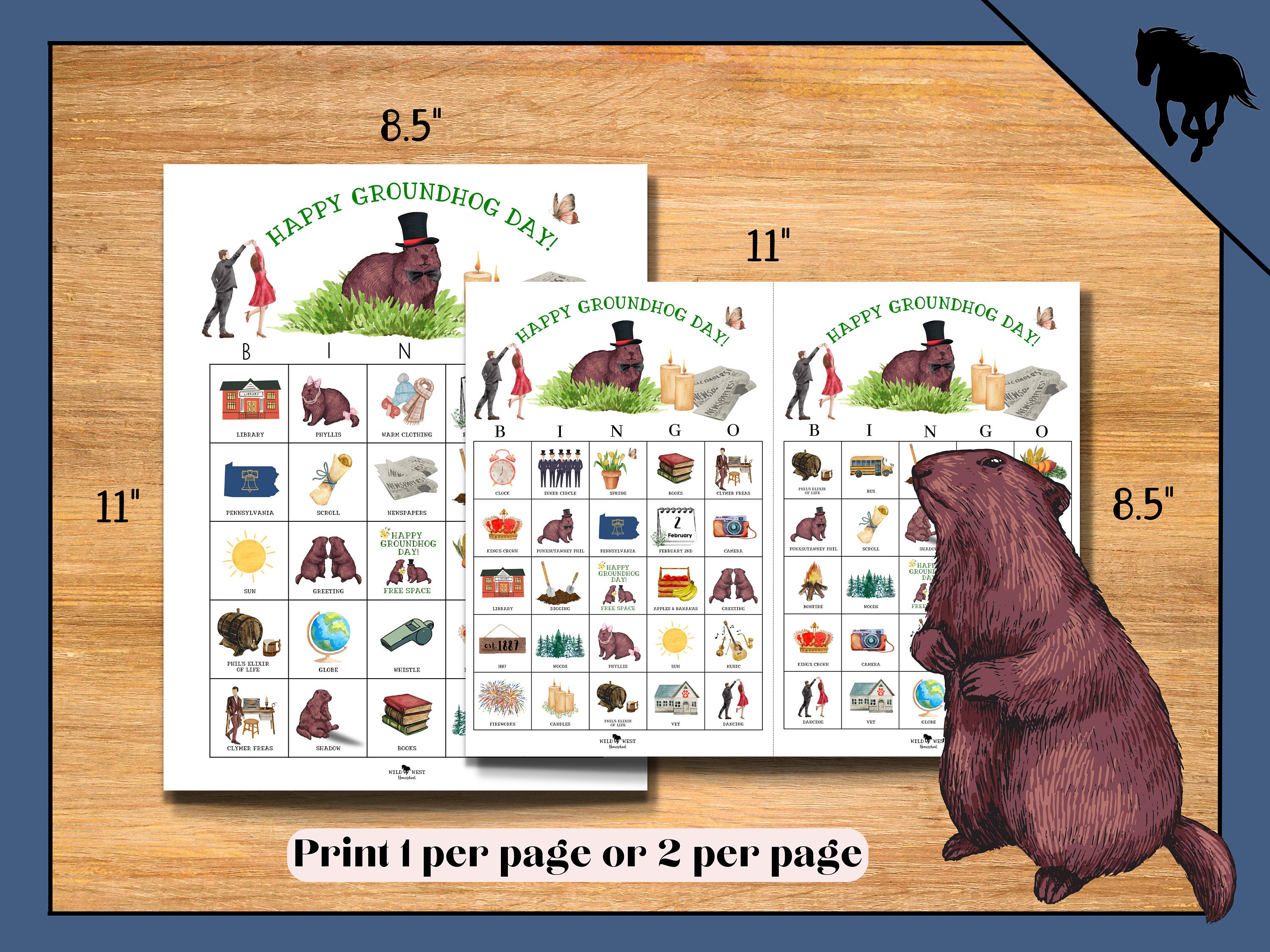 Groundhog Day Bingo, Groundhog Day Activity, Groundhog Day Game, Fun ...