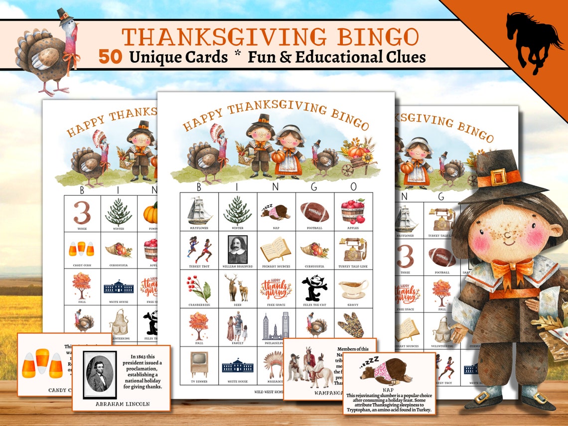 Thanksgiving Bingo, Thanksgiving Activity, Thanksgiving Party Game ...