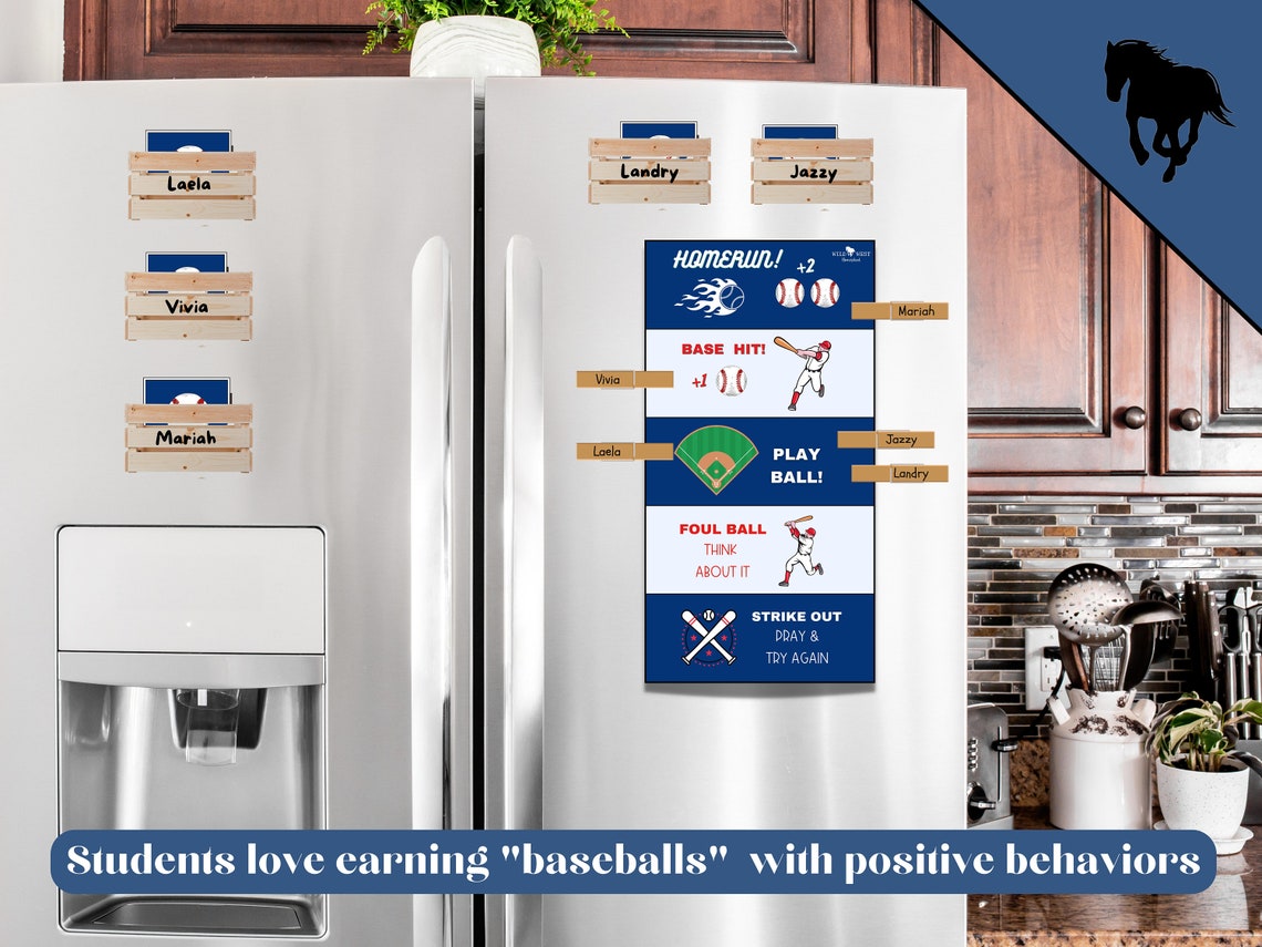 Baseball Behavior Reward System, Baseball Clip Chart, Sports Behavior ...