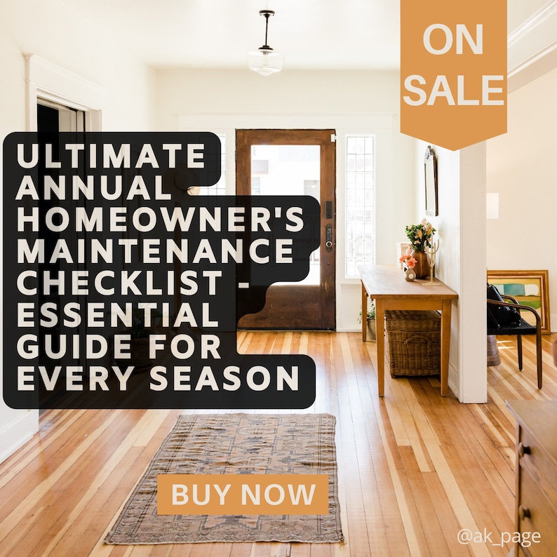 First Time Homeowner Gift, Ultimate Annual Homeowner's Maintenance ...