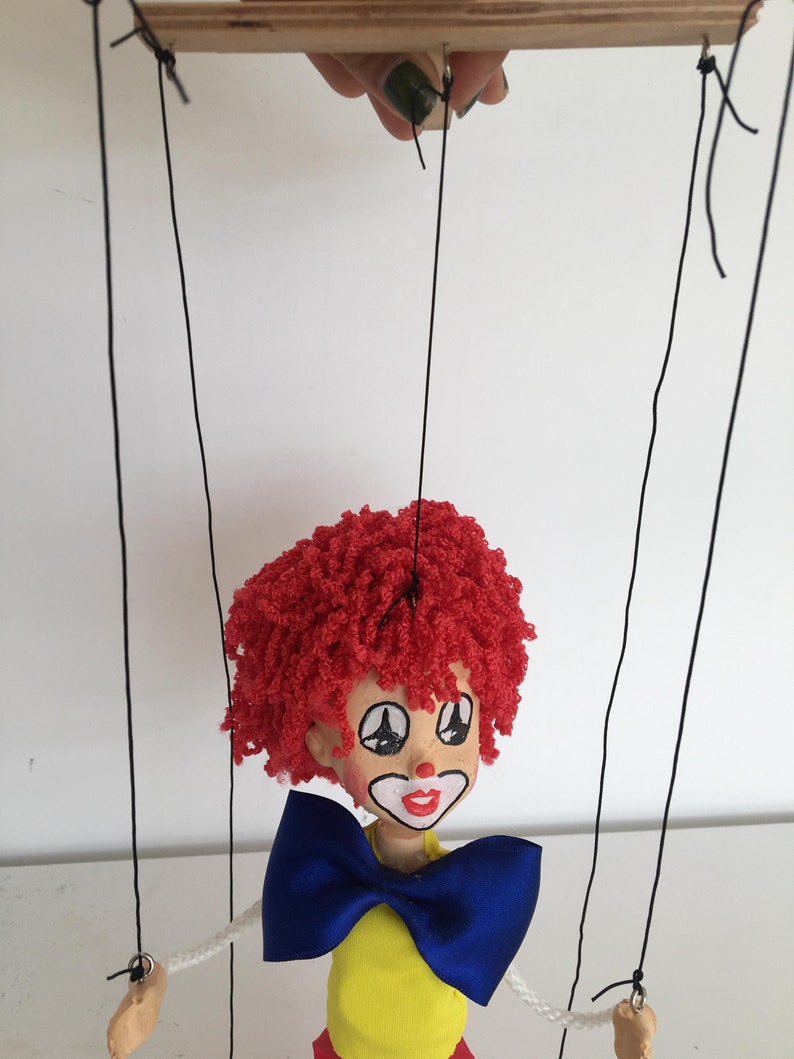 CLOWN STRING PUPPET - Etsy