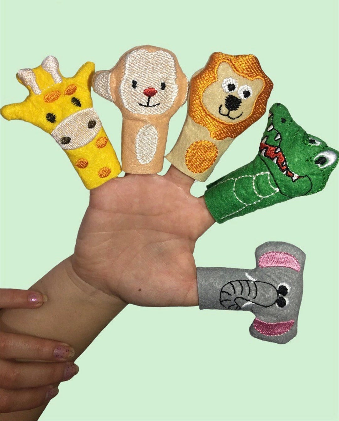 5 Animal Figure Finger Puppets. All of Them Are Fun Made of Felt - Etsy