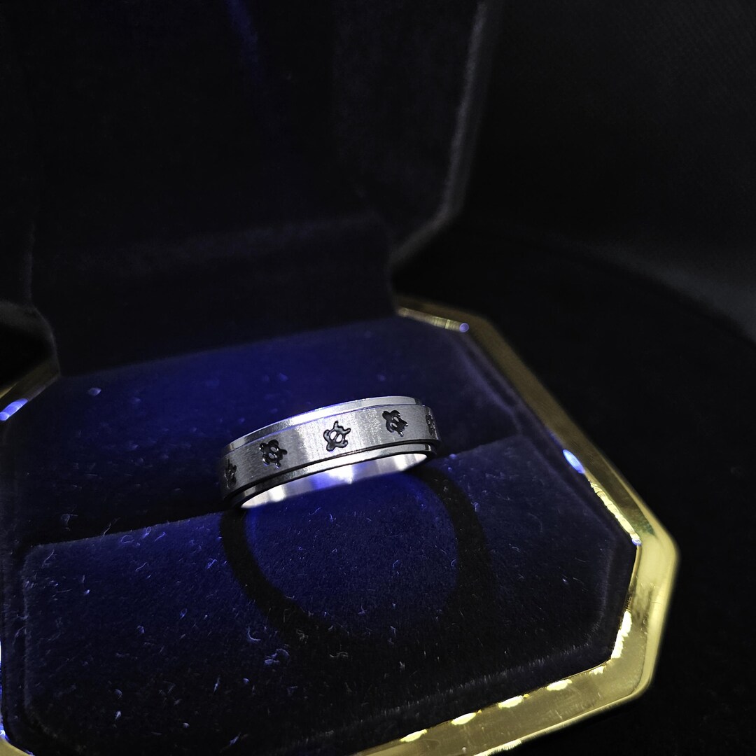 Spinning Ring With Symbols Fidget Ring for When You Are Nervous or ...